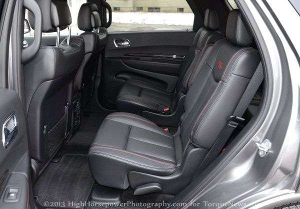 The rear seats of the 2013 Dodge Durango R/T | Torque News